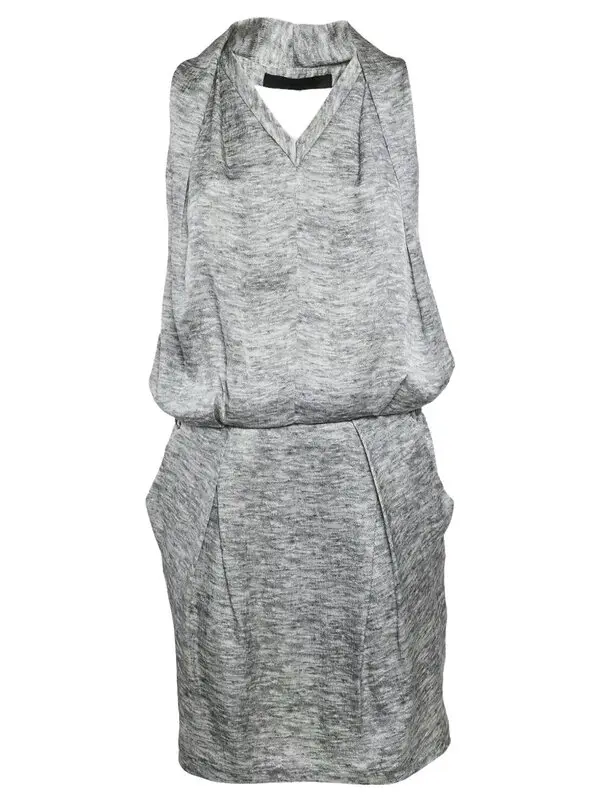 Alexander McQueen Silk Mini Dress - Grey