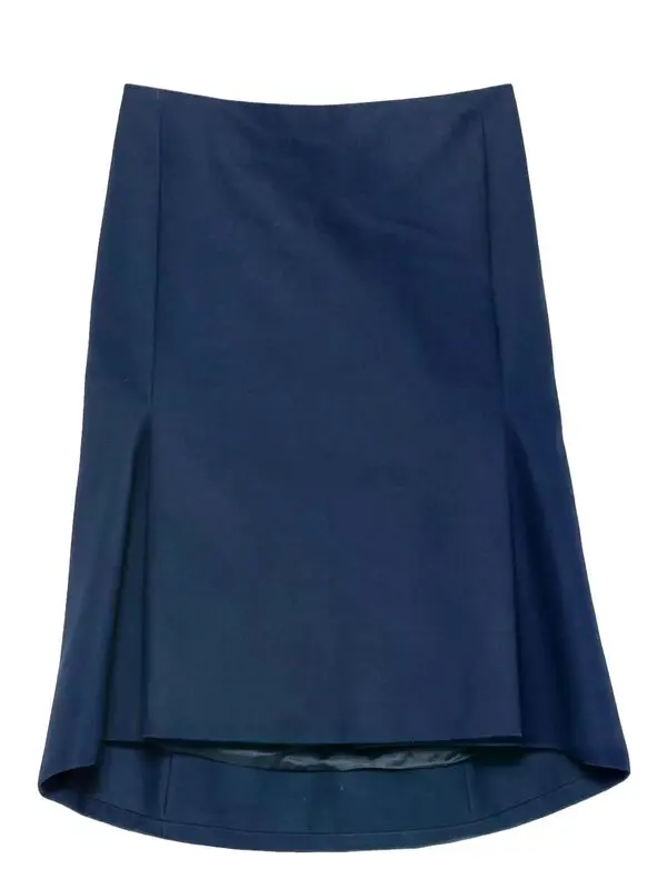 Balenciaga 2010s Cotton Midi Skirt - Blue