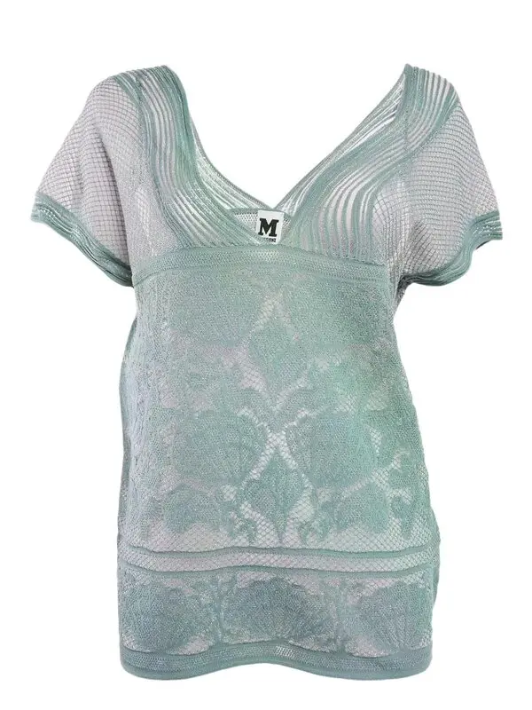 Missoni Lurex Floral Top - Blue
