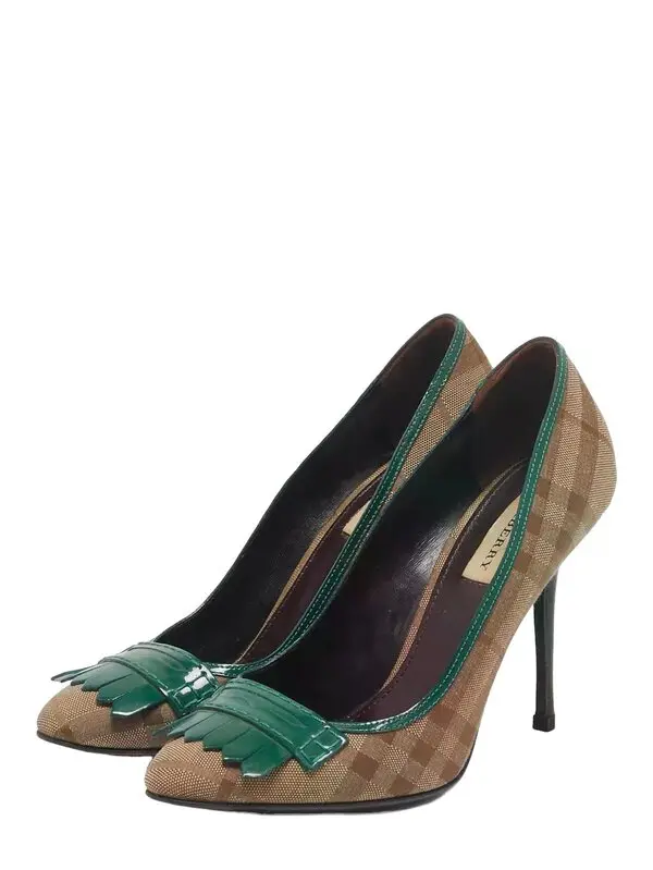 Burberry Fringed-detail Heeled Pumps - Brown