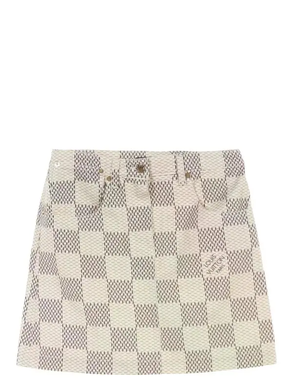LOUIS VUITTON 2010s Damier Skirt - Neutrals