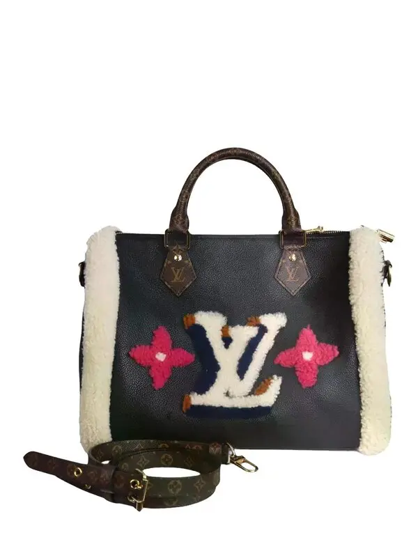 LOUIS VUITTON Teddy Speedy 30 Tote Bag - Black