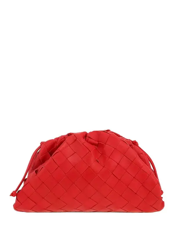 Bottega Veneta Intrecciato Pouch Shoulder Bag - Red