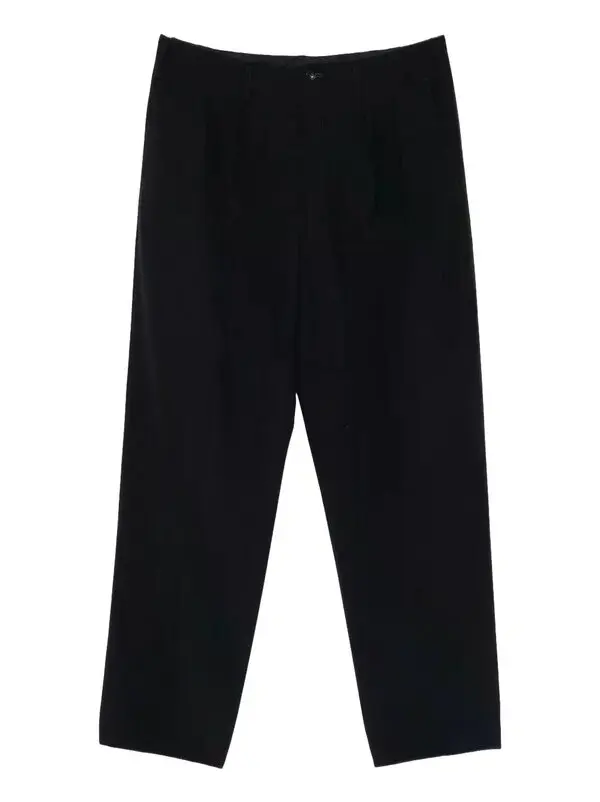 Yohji Yamamoto 1990s Pleated Wool Trousers - Blue