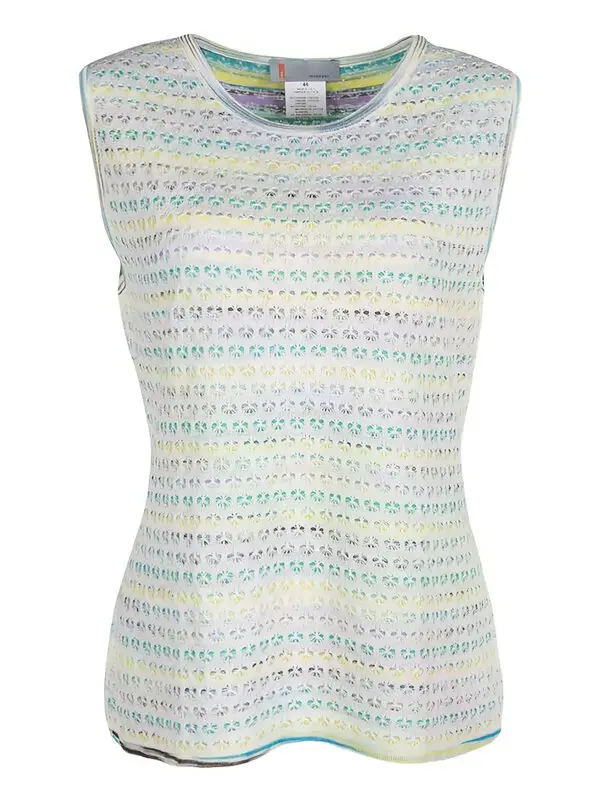 Missoni Striped Crochet Top - White
