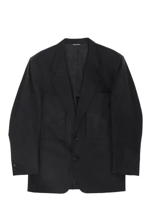 Versace 1990s Virgin Wool Blazer - Grey