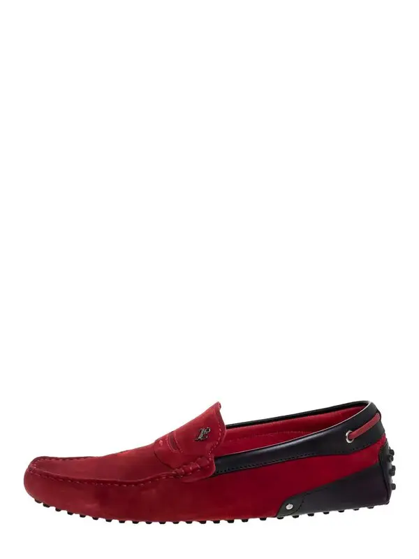 TOD'S Suede Loafers - Red