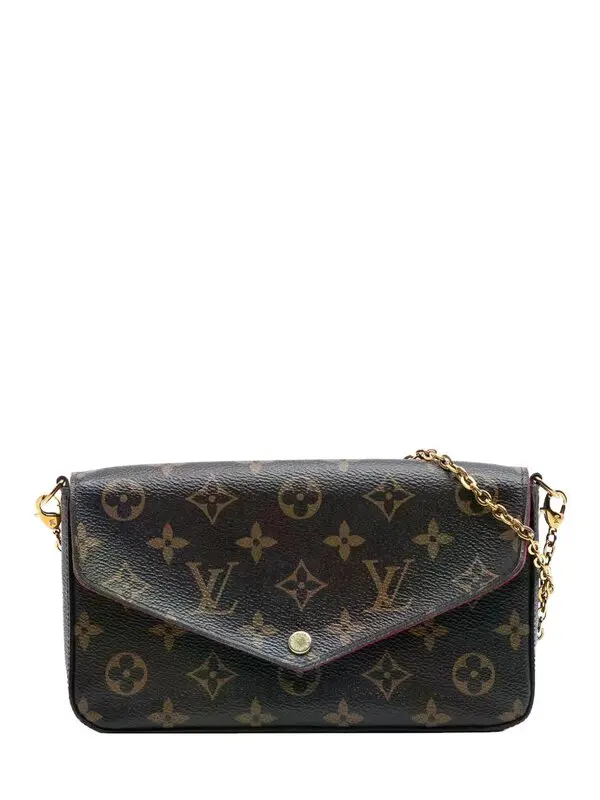LOUIS VUITTON 2018 Monogram Pochette Felicie Crossbody Bag - Brown