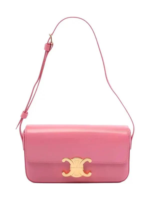 Celine 2010s Claude Triomphe Shoulder Bag - Pink