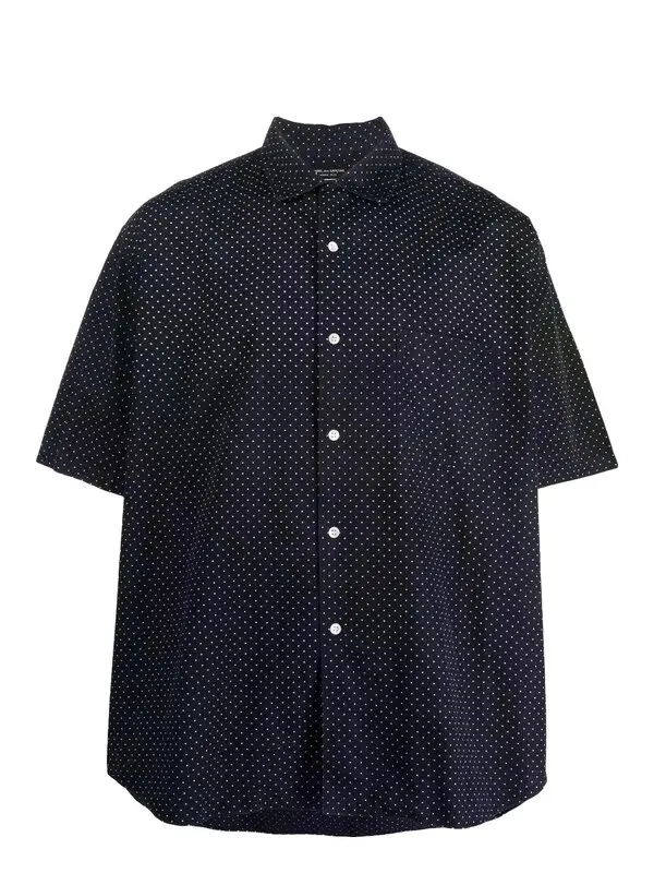 Comme Des Garçons 1990s Polka Dot Short-sleeved Shirt - Blue