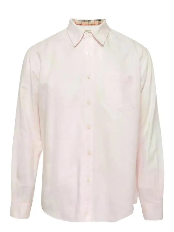 Burberry 2024 Linen Pocket Shirt - Pink