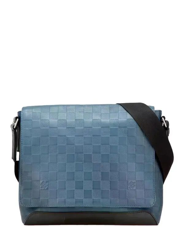 LOUIS VUITTON Damier Infini District Pm Crossbody Bag - Blue