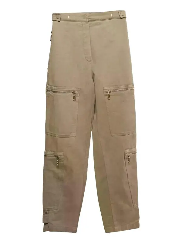 Fendi Zip-pocket Straight-leg Trousers - Neutrals