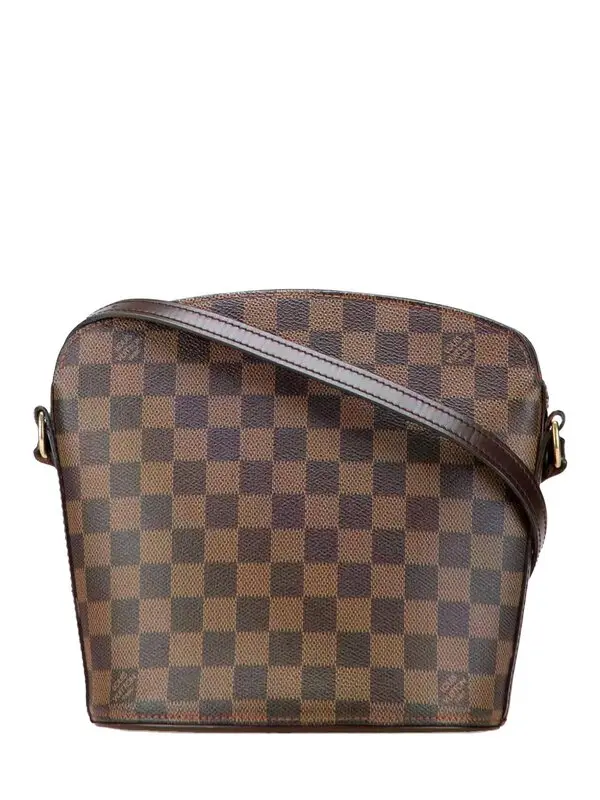 LOUIS VUITTON 2006 Damier Ebene Drouot Crossbody Bag - Brown