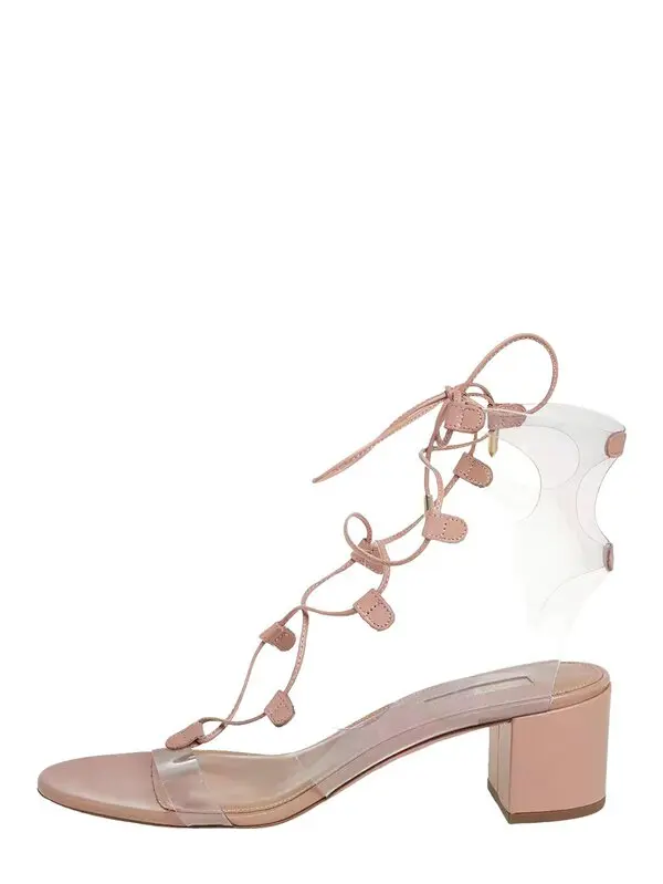 AQUAZZURA 50mm Milos Cut-out Sandals - Neutrals