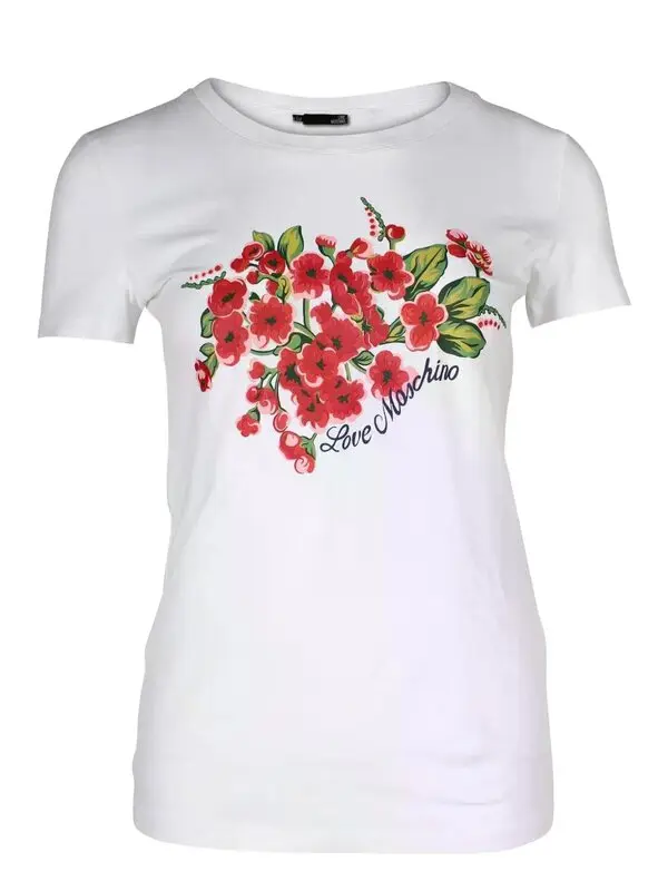 Moschino Floral-print T-shirt - White