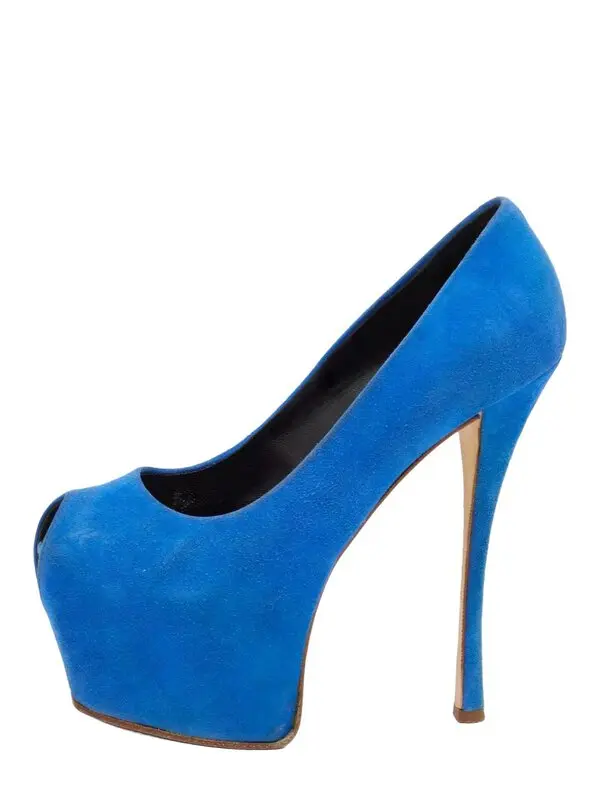 GIUSEPPE ZANOTTI 150mm Suede Heeled Pumps - Blue