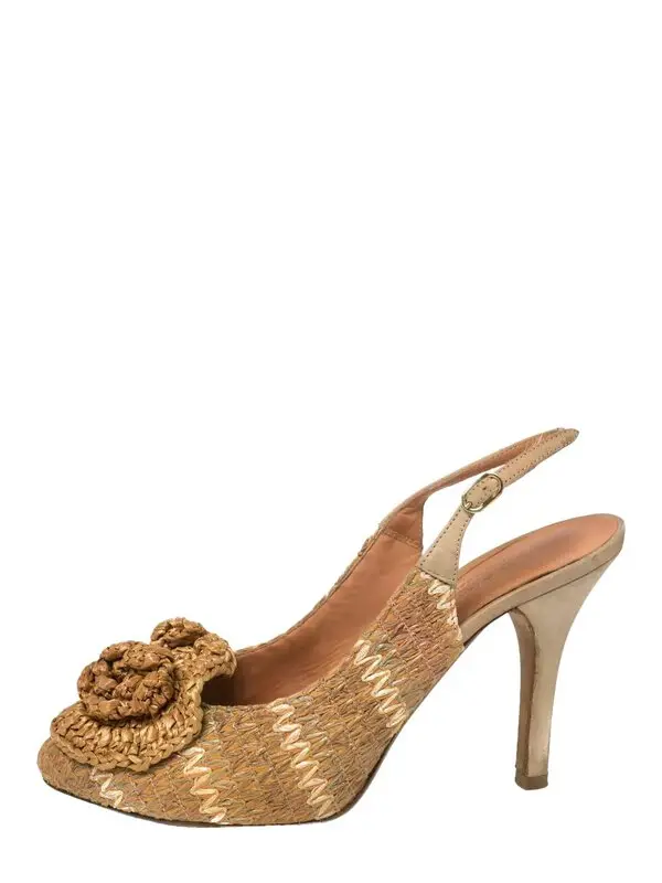 Dolce & Gabbana 100mm Floral-appliqué Pumps - Neutrals