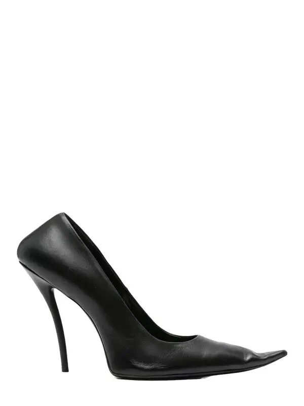 Balenciaga 100mm Leather Heeled Pumps - Black