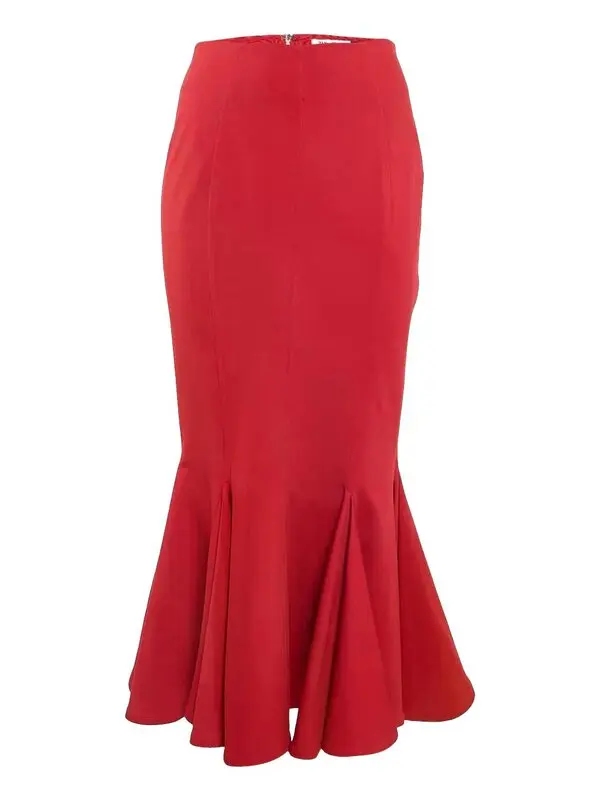 Attico Flared Hem Skirt - Red