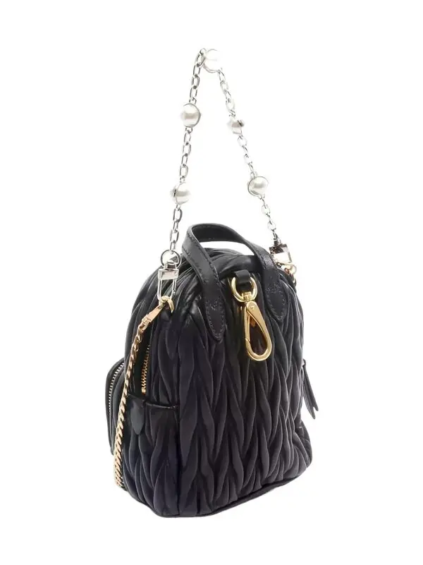 Miu Miu 2010s Matelassé Chain-strap Shoulder Bag - Black