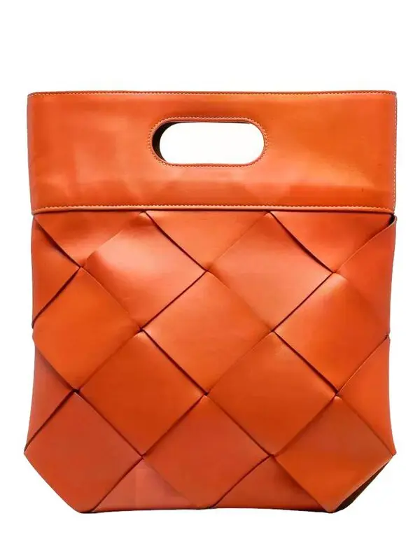 Bottega Veneta Small French Calfskin Slip Tote Bag - Orange