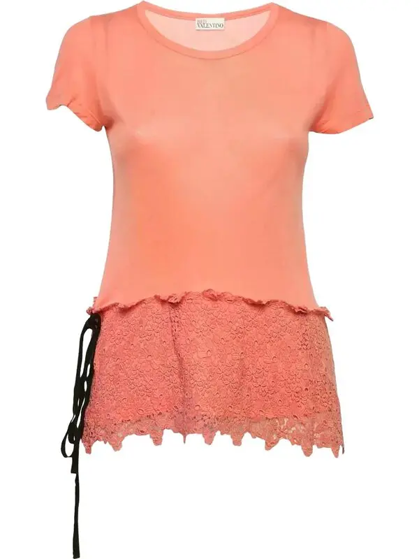 Red Valentino Vintage Lace-trim Top - Pink