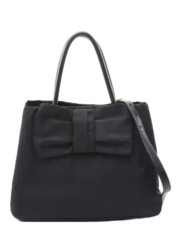 Prada 2000s Bow-detail Tote Bag - Black