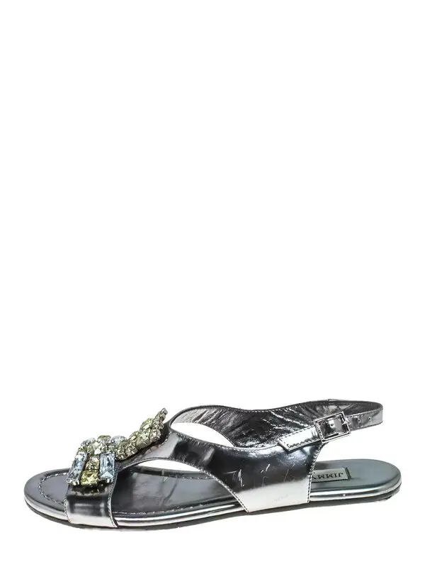 JIMMY CHOO Crystal-embellished Sandals - Silver