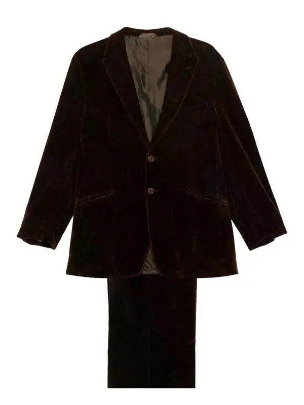 ROMEO GIGLI 1990s Velvet Suit - Brown