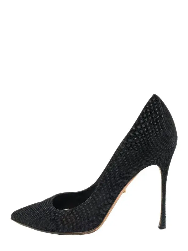 SERGIO ROSSI Circa 2024 100mm Pointed-toe Stiletto Pumps - Black