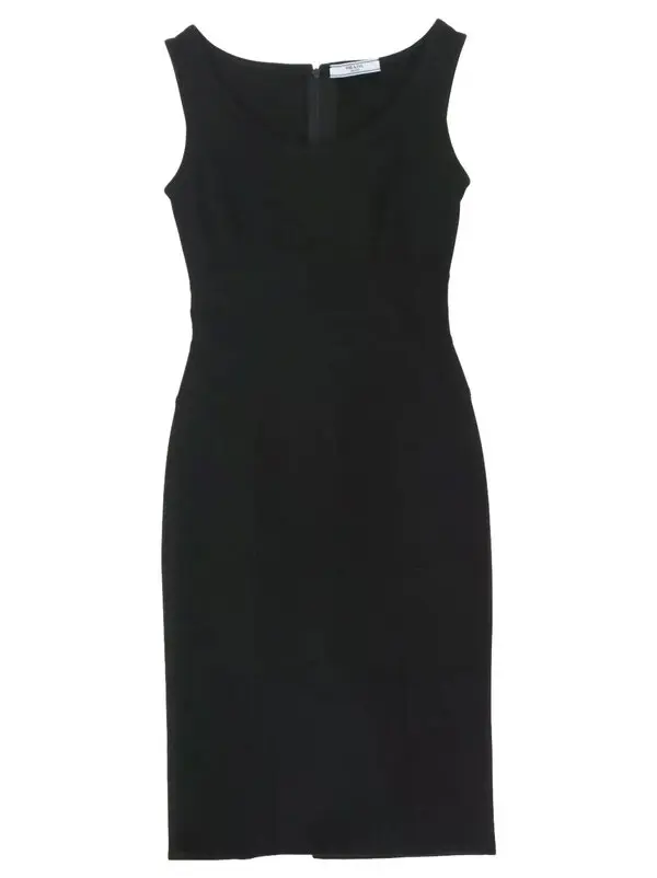 Prada 2000s Sleeveless Midi Dress - Black