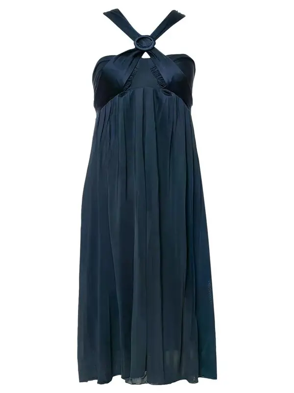 Max Mara Silk Midi Dress - Blue