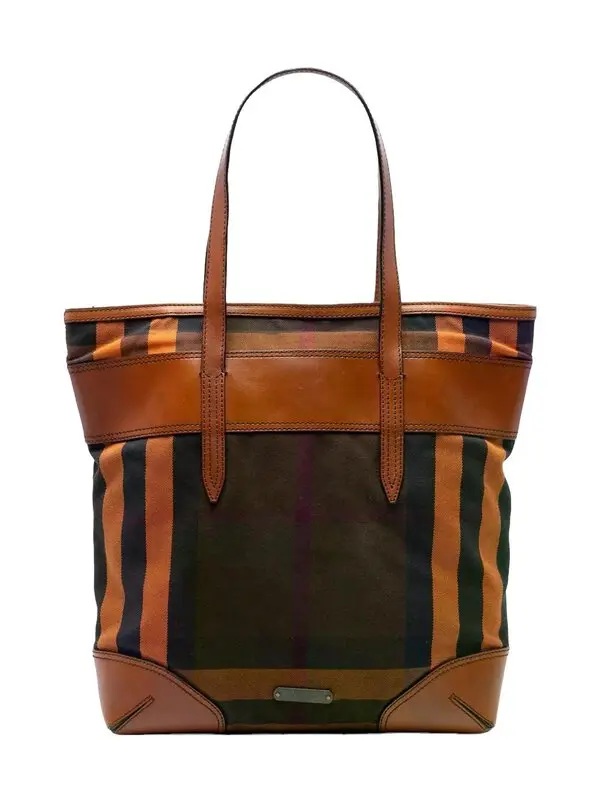 Burberry House Check Canvas Tote Bag - Brown