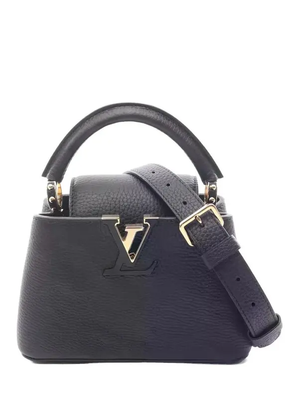 LOUIS VUITTON Capucines Mini Tote Bag - Black