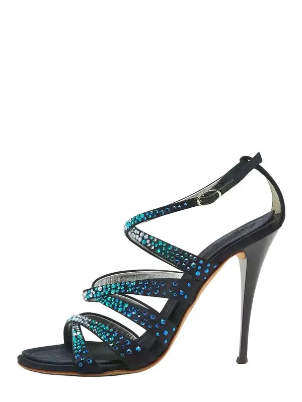 GIUSEPPE ZANOTTI 100mm Strappy Crystal-embellished Sandals - Black