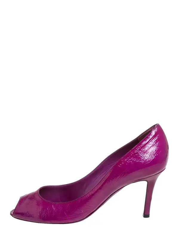 SERGIO ROSSI 75mm Peep-toe Pumps - Purple