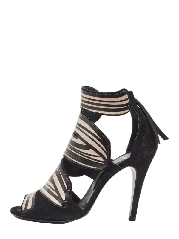 Pierre Hardy 115mm Swirl Cutout Sandals - Black