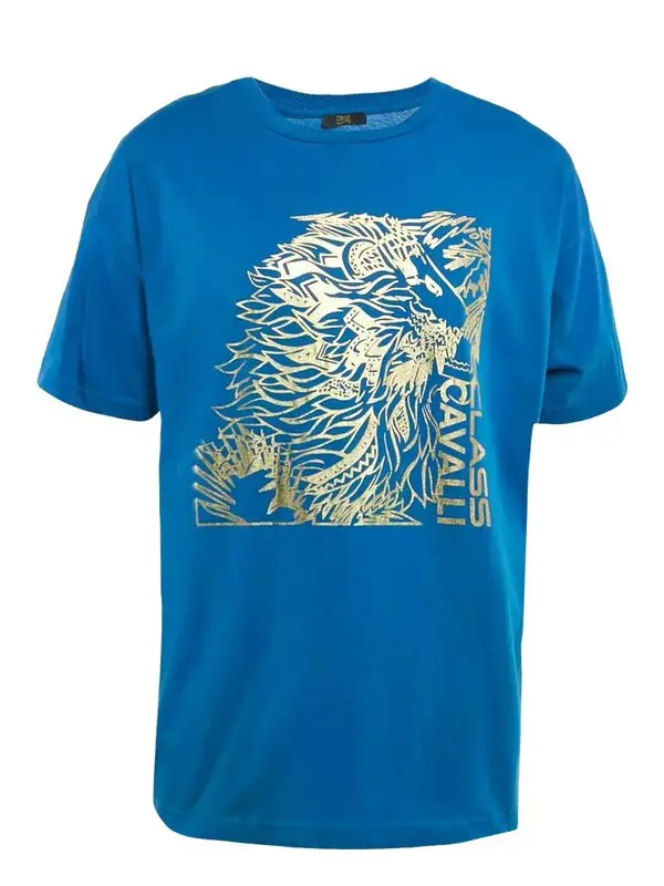 Roberto Cavalli Logo-print T-shirt - Blue