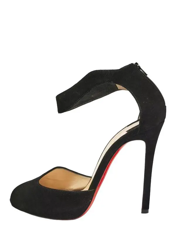 CHRISTIAN LOUBOUTIN 120mm Suede Sandals - Black
