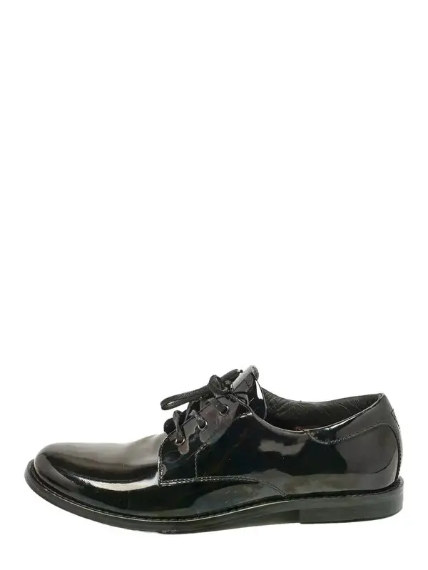 Dolce & Gabbana Patent Leather Lace-up Shoes - Black