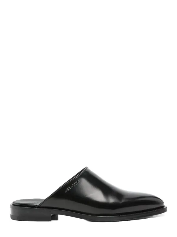 FERRAGAMO Leather Mules - Black