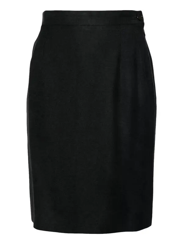 Saint Laurent 1990s A-line Miniskirt - Black