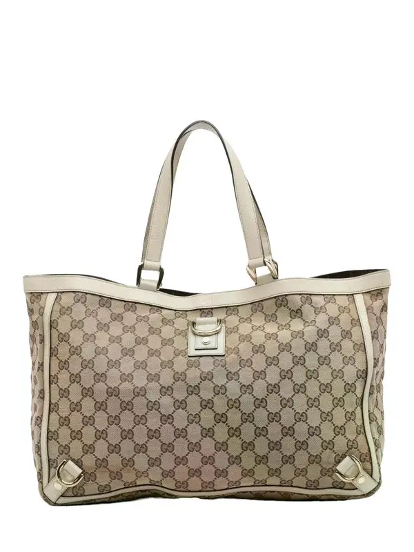 Gucci Gg Canvas Abbey D-ring Tote Bag - Brown