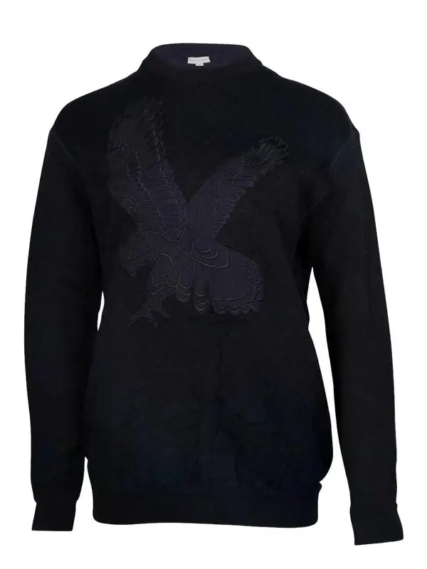 Stella McCartney Quilted Eagle-embroidered Sweater - Blue