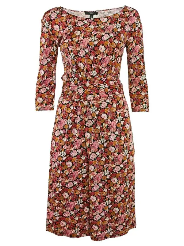 Max Mara Floral-print Midi Dress - Orange