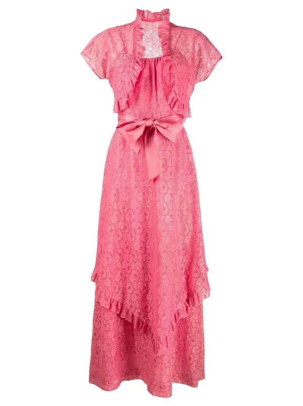 A.N.G.E.L.O. VINTAGE CULT 1950s Broderie Anglaise Dress And Bolero Set - Pink