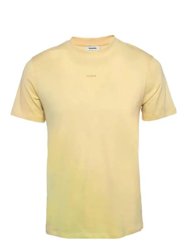 Sandro 2024 Logo-embroidered T-shirt - Yellow