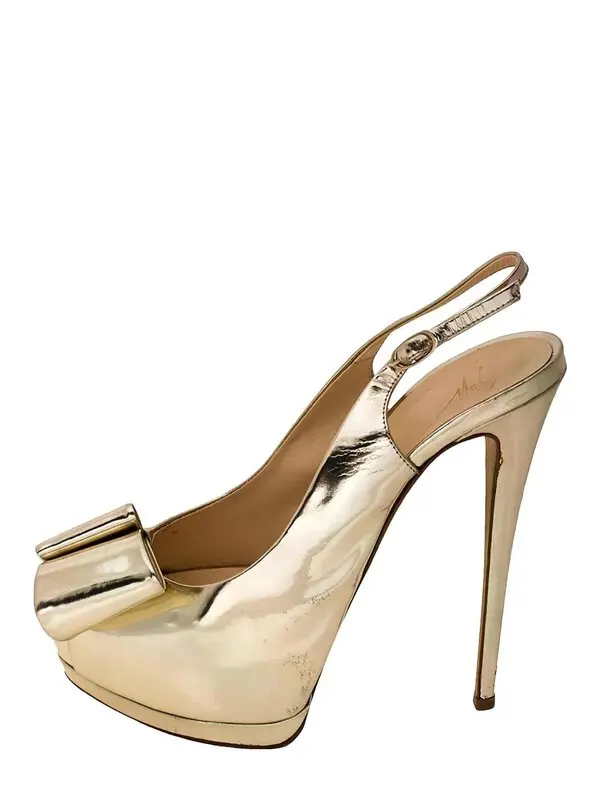 GIUSEPPE ZANOTTI 155mm Peep-toe Platform Pumps - Gold