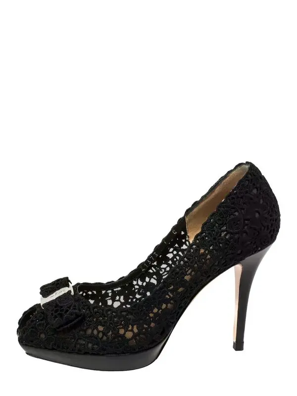 FERRAGAMO 90mm Mesh Pumps - Black